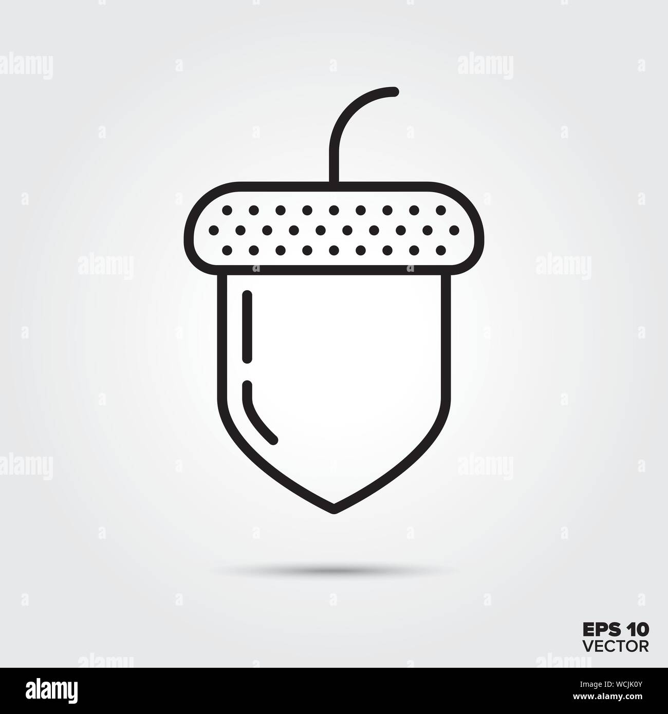 Acorn outline style vector. Fall season and nature symbol. Autumnal ...