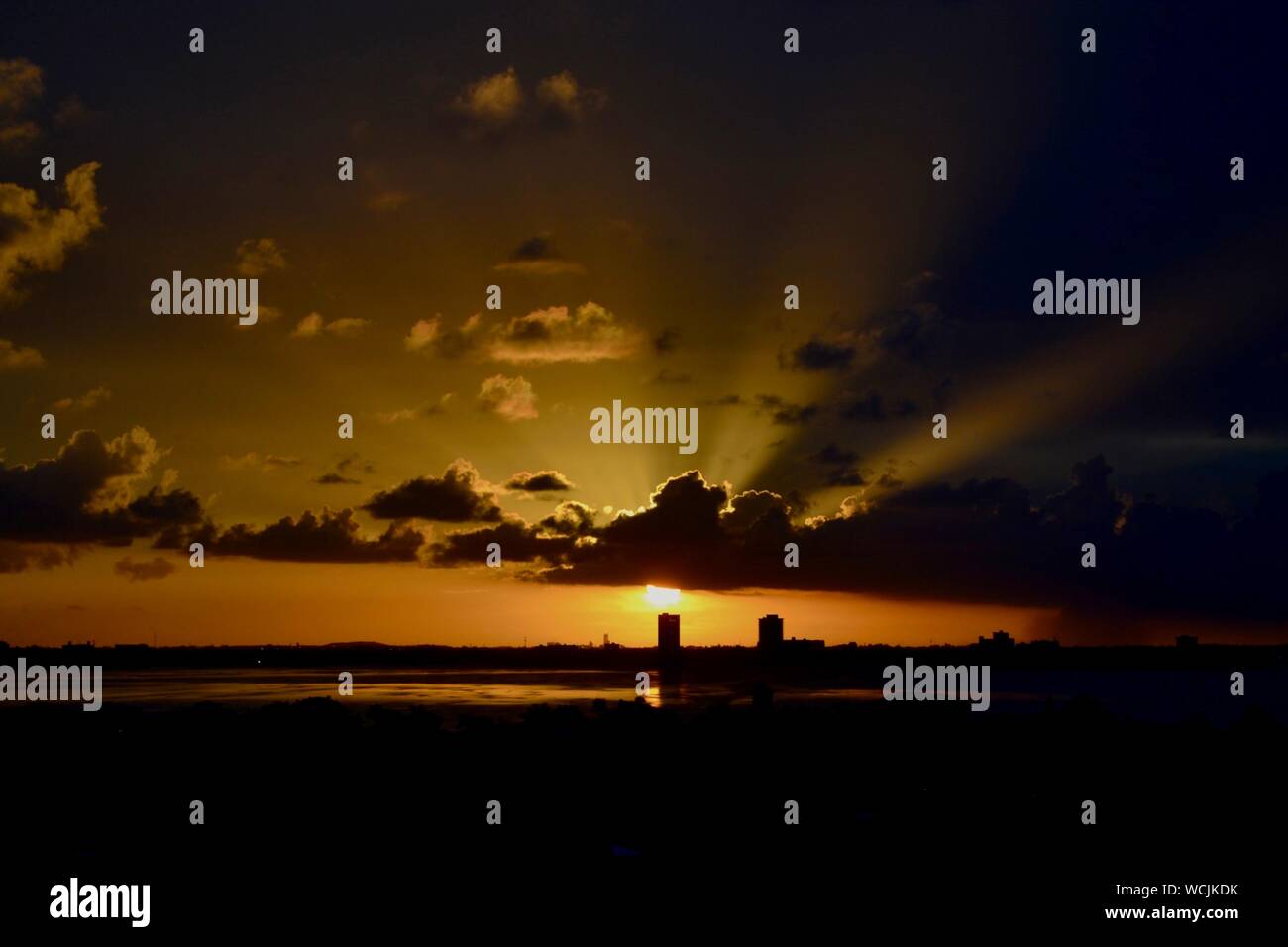 Sunset in Miami from a hotel room, USA Stock Photo - Alamy