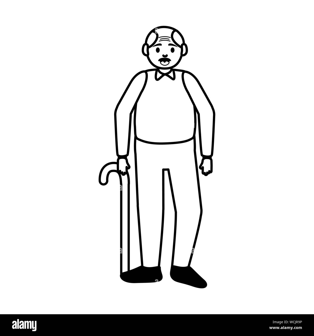 Grandfather cartoon vector design Stock Vector Image & Art - Alamy