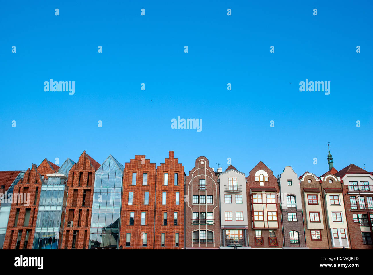 Old and new Hanseatic houses in Gdansk, Poland Stock Photo - Alamy