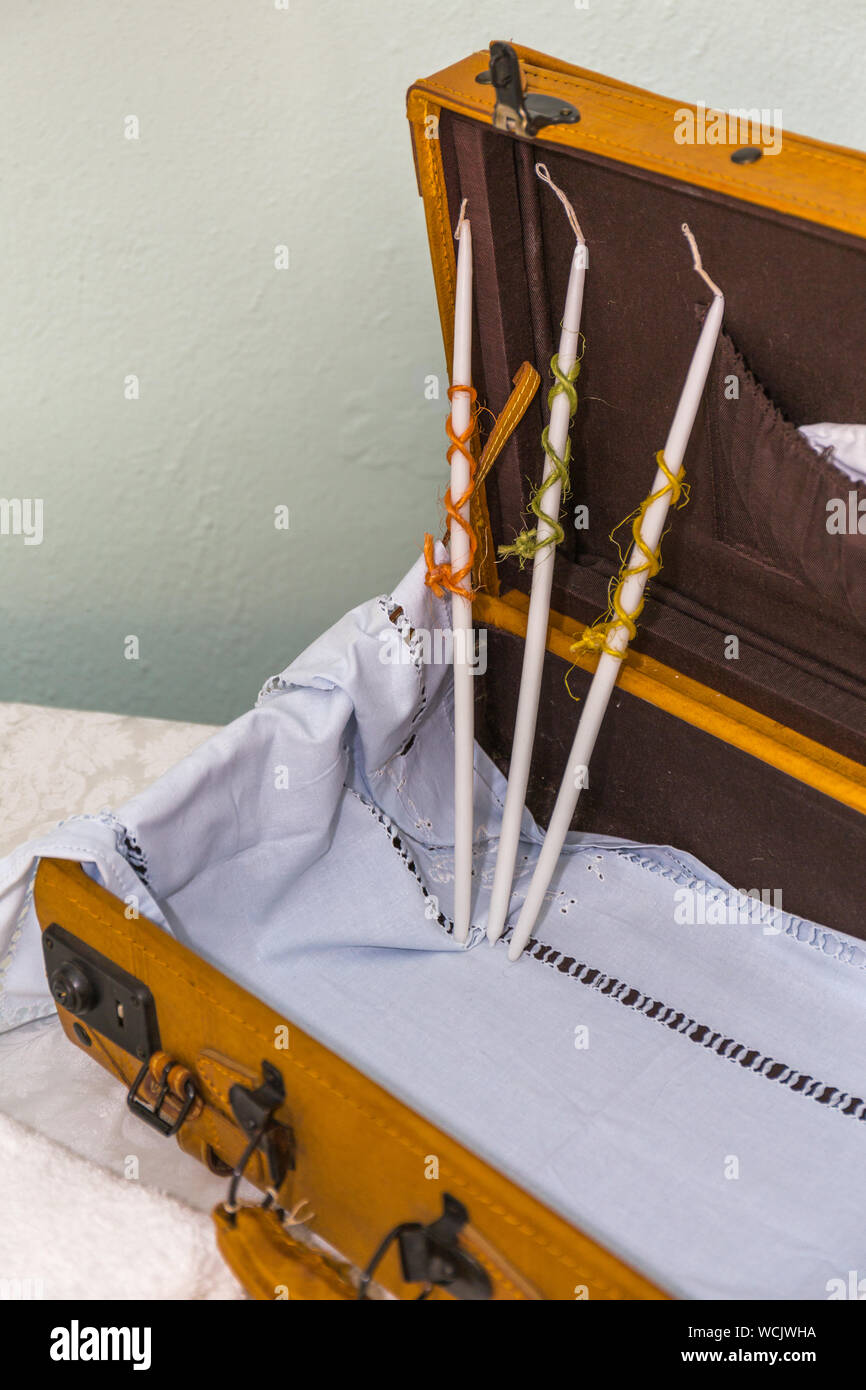 greek Orthodox baptism objects - baby clothes, shoes, baptism oil, soap ...