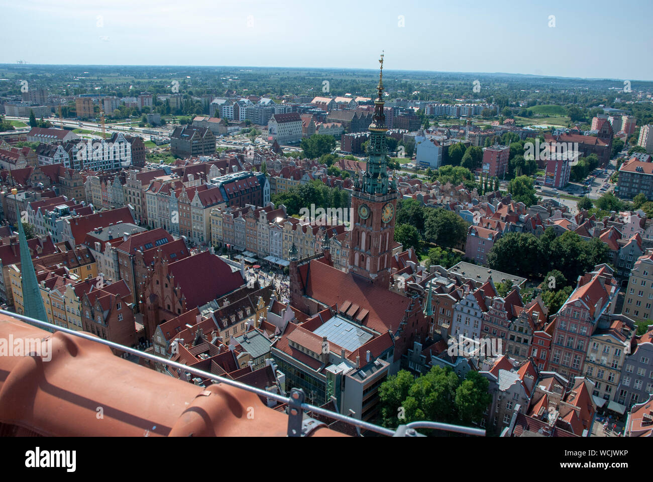 Aerial view over the city of Gdansk in Poland Stock Photo - Alamy