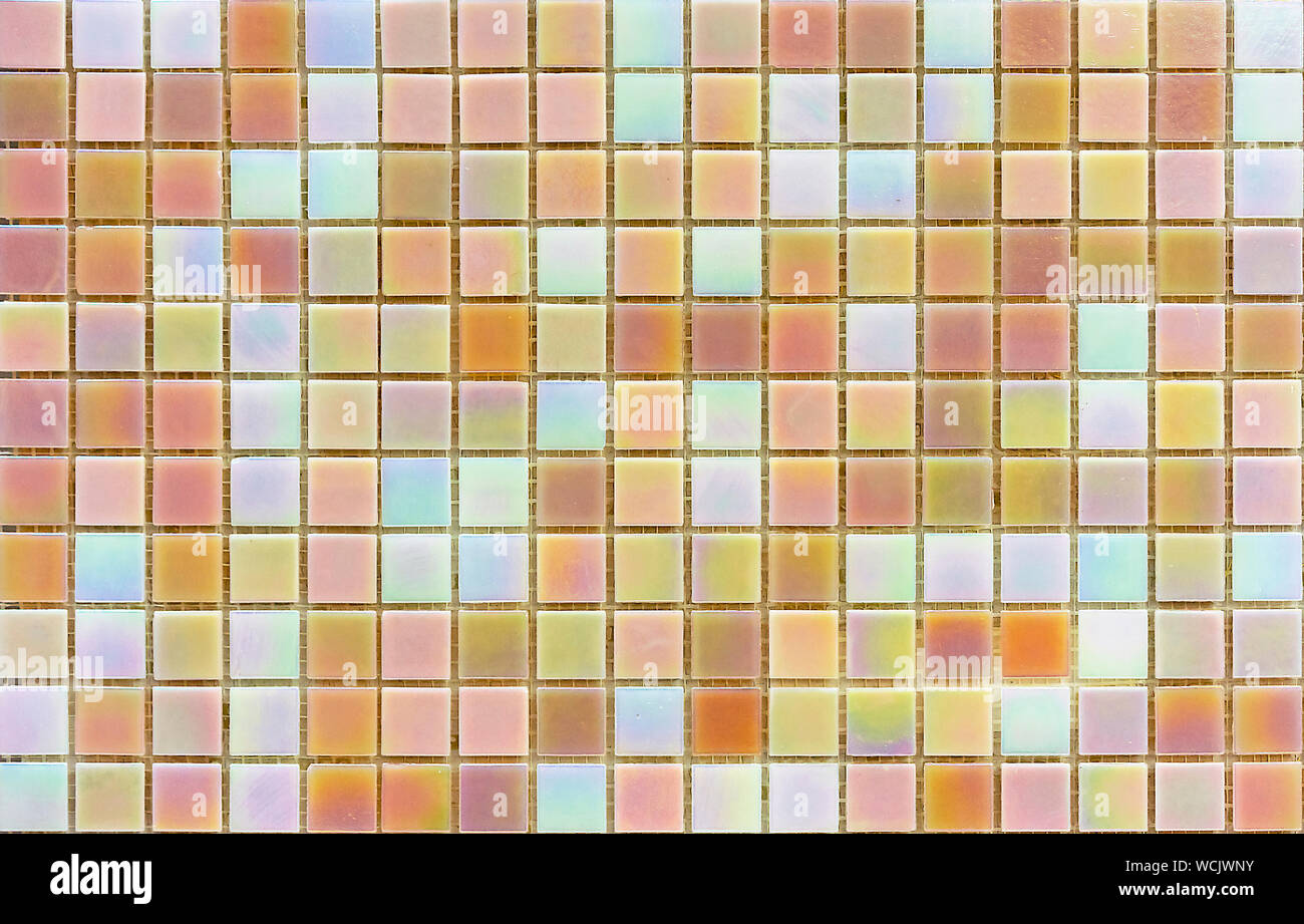 Mosaic tiles in the interior of the bathroom. Background of ceramic ...