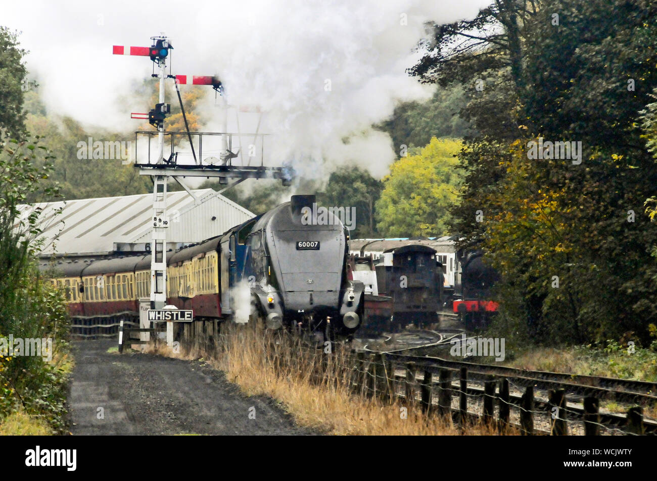 An image of the North Yorkshire Railway at Grosmont, North Yorkshire ...