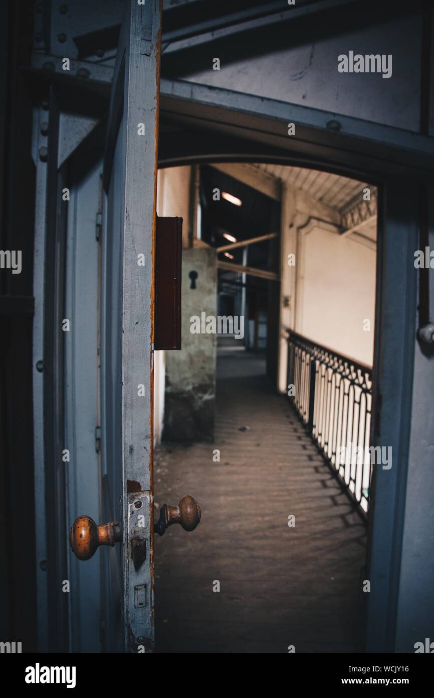 View Of Open Door Stock Photo - Alamy
