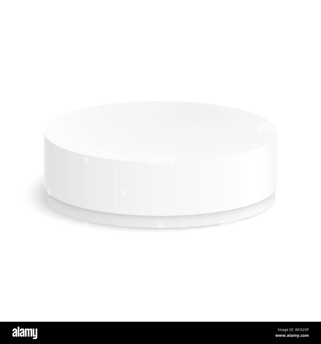 Round paper box for your design on a white background. Vector ...