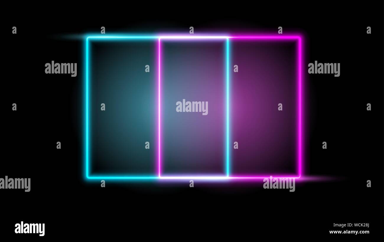 Glowing Neon frame. Design element for your ad, sign, poster, banner ...