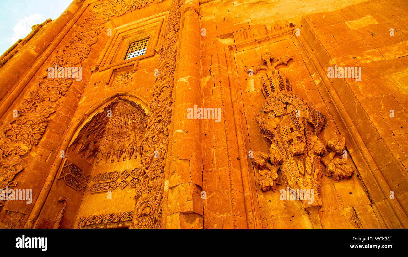 Ishak Pasha Palace, interiors, decorations and bas-reliefs, carved ...