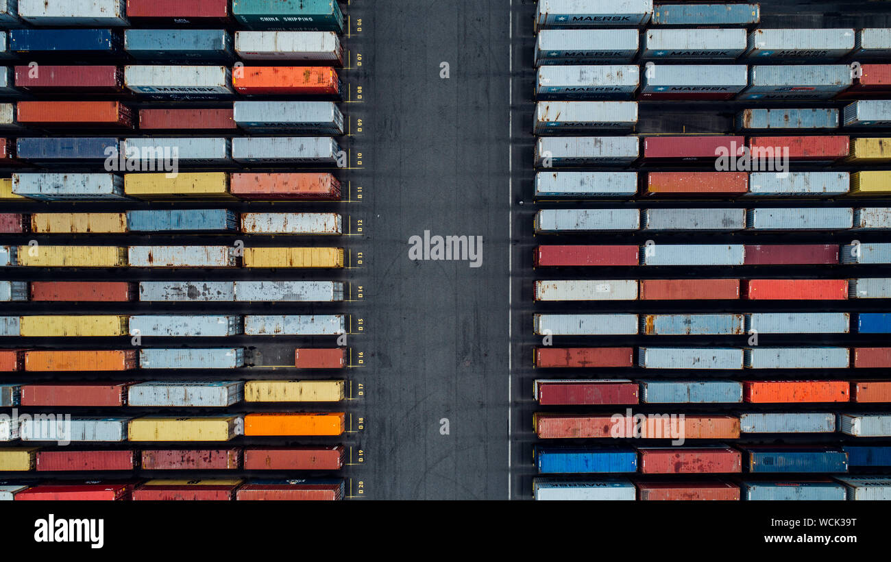 Colorful Shipping Containers High Resolution Stock Photography and ...