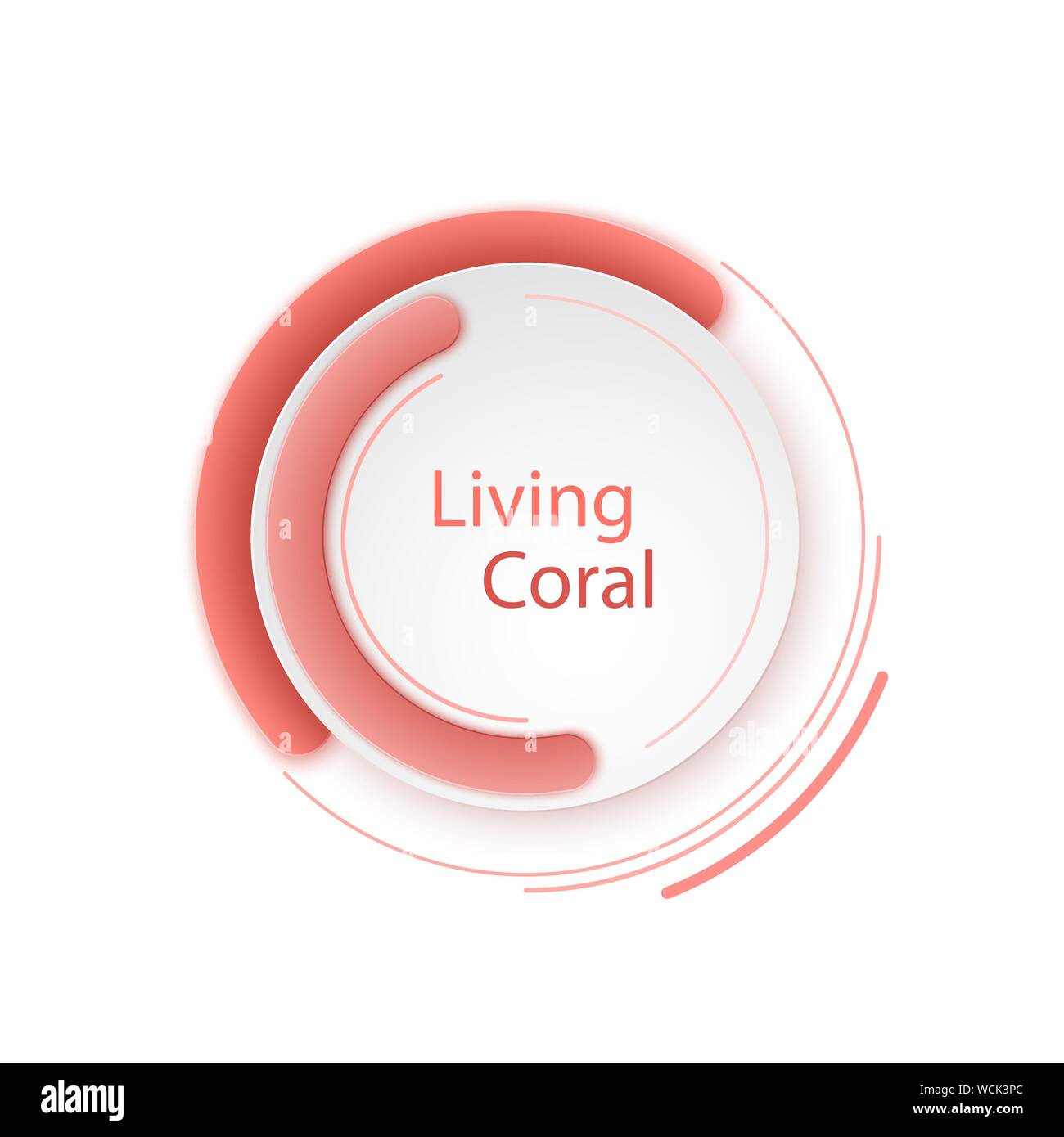 Abstract Living coral vector banner. Modern design elements. Vector ...
