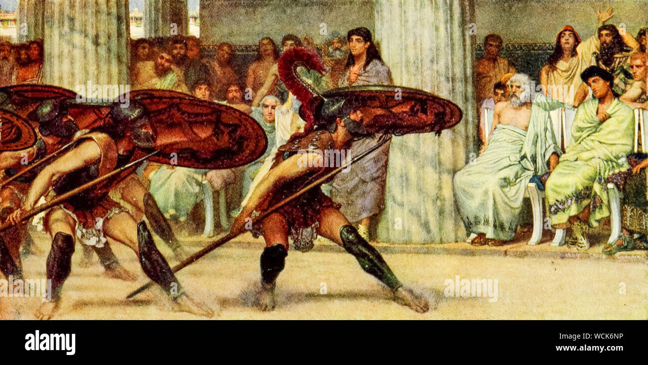 Lawrence Alma Tadema, A Pyrrhic Dance, painting, 1869 Stock Photo - Alamy