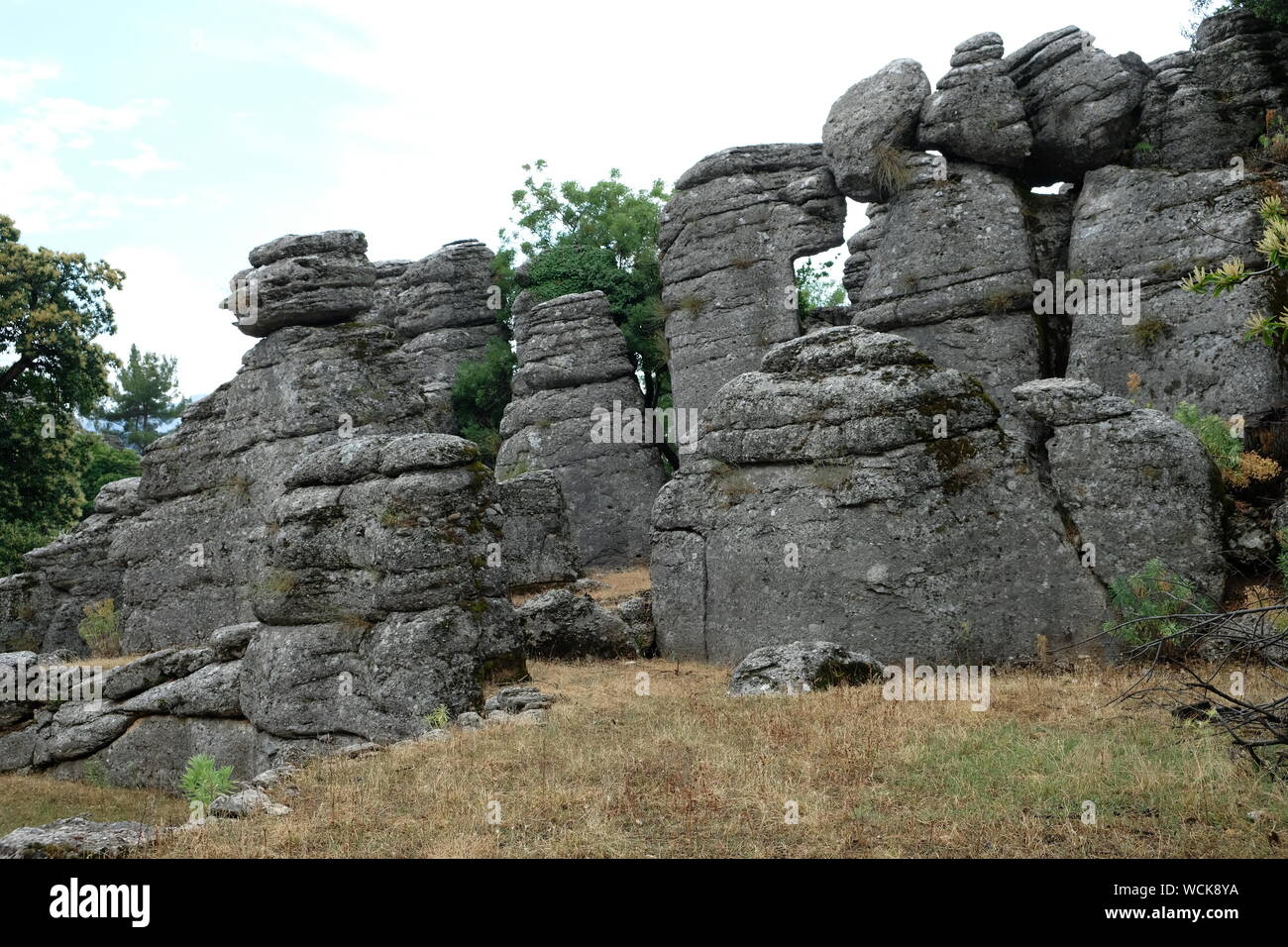 Man rocks in antalya:rock formations are conglomerated as a result of ...