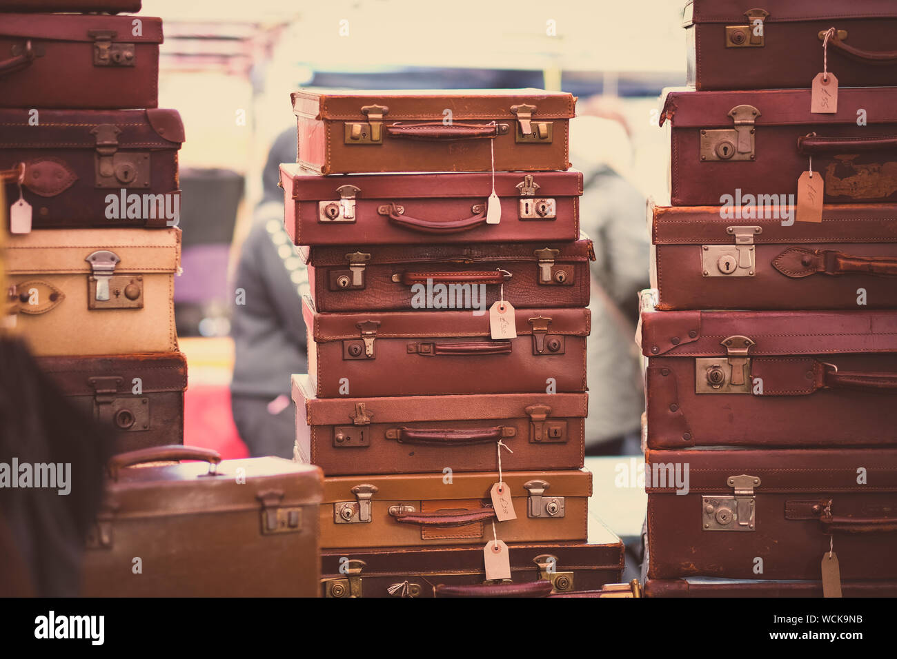 Suitcases stacked hi-res stock photography and images - Alamy