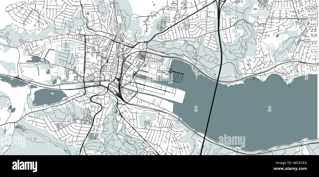 Urban vector city map of Vejle, Denmark Stock Vector Image & Art - Alamy