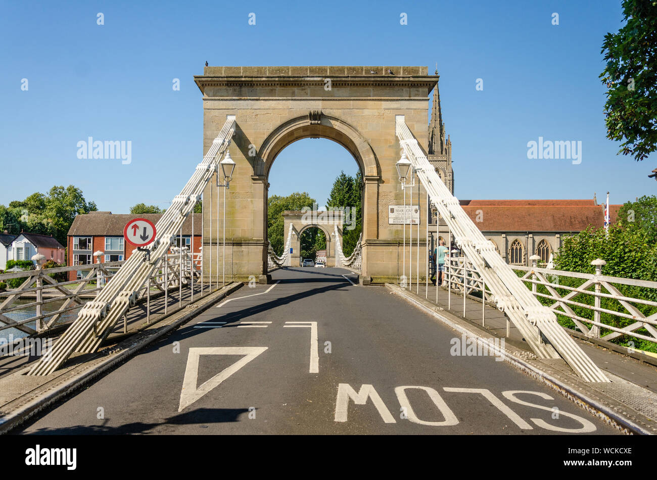 Marlow bridge is a suspension bridge which spans The River Thames at ...