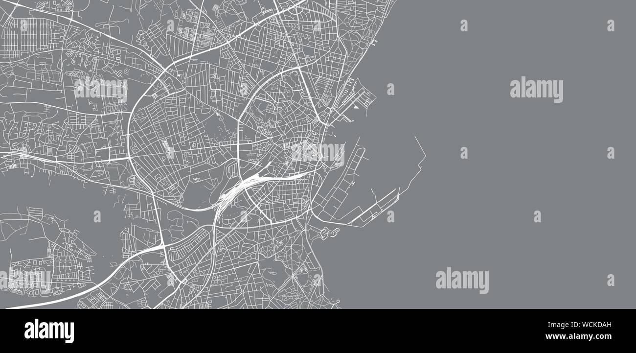 Urban vector city map of Aarhus, Denmark Stock Vector Image & Art - Alamy