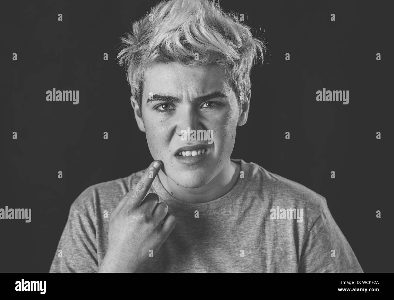 Frustrated discrimination Black and White Stock Photos & Images - Alamy