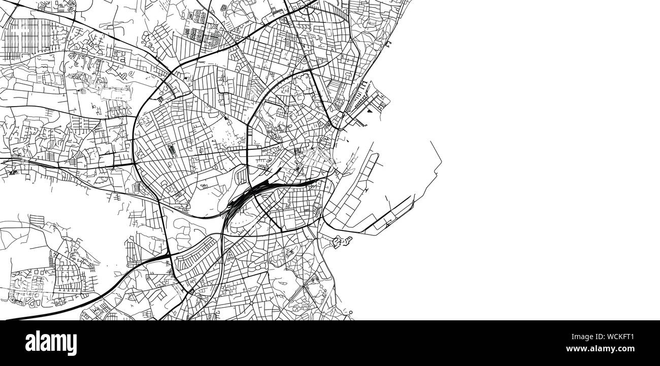 Urban vector city map of Aarhus, Denmark Stock Vector Image & Art - Alamy