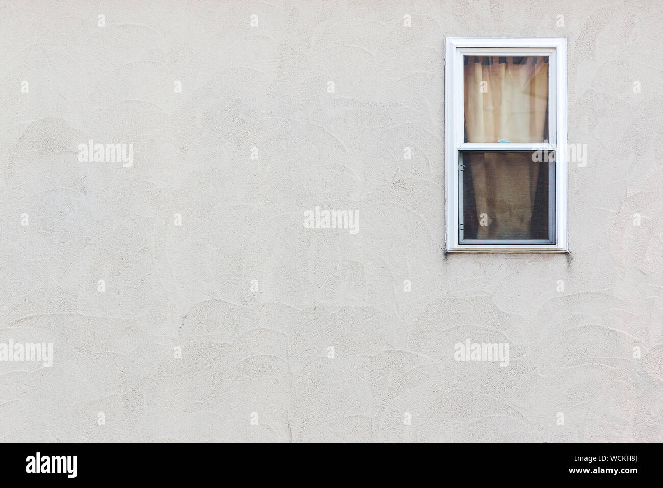 Empty wall with small window Detail of house exterior wall Stock Photo ...