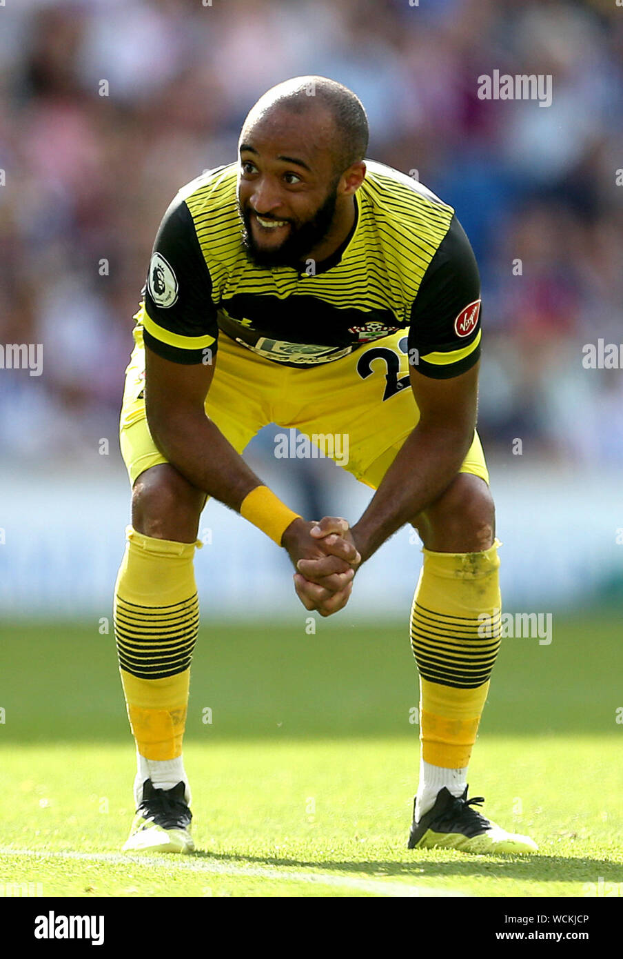 Southampton's Nathan Redmond reacts during the Premier League match at ...