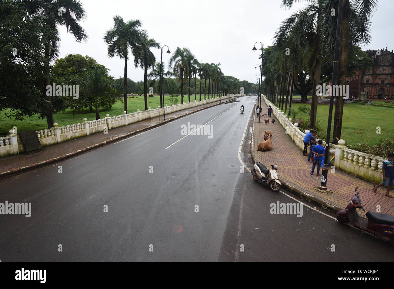 Old Goa road. Near ASI complex. Old Goa, India Stock Photo - Alamy