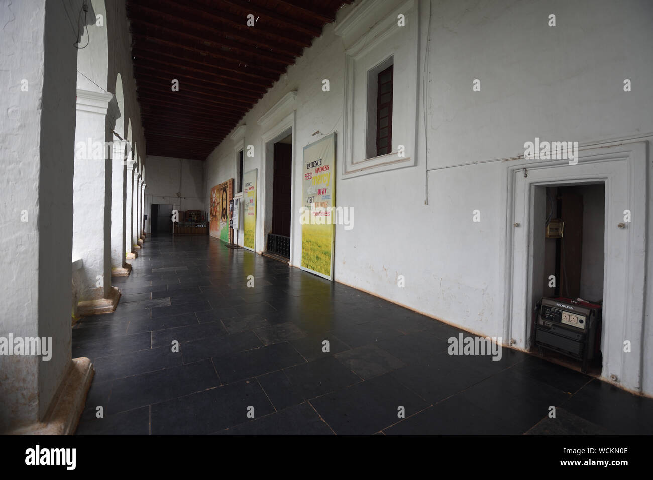Cloister of the Basilica of Bom Jesus. ASI complex. Old Goa, India ...