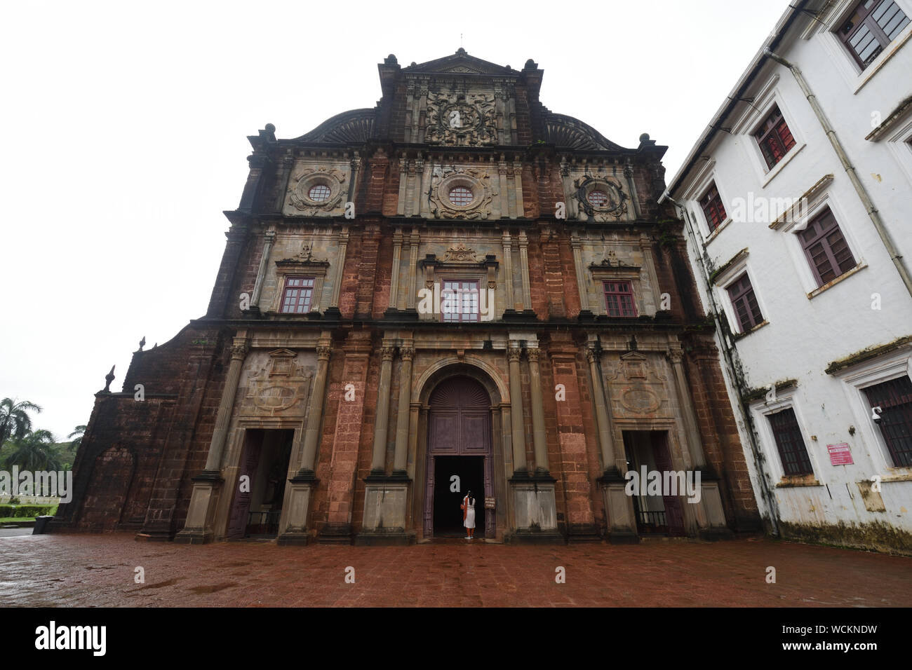 Facade of the Basilica of Bom Jesus. ASI complex, Old Goa, India Stock ...