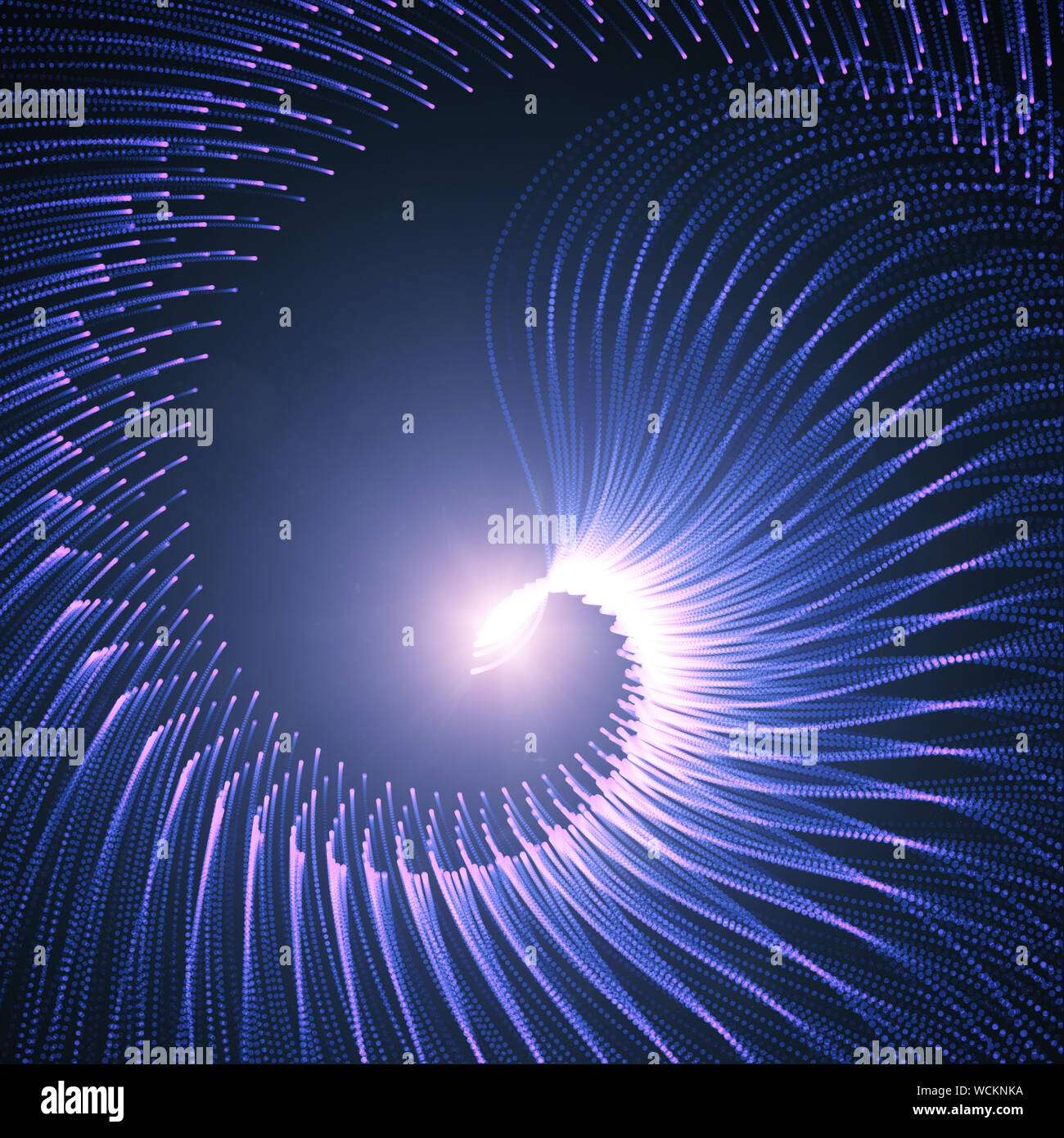 Abstract Glowing Curved Lines Background. Rays Of Light Flowing In ...