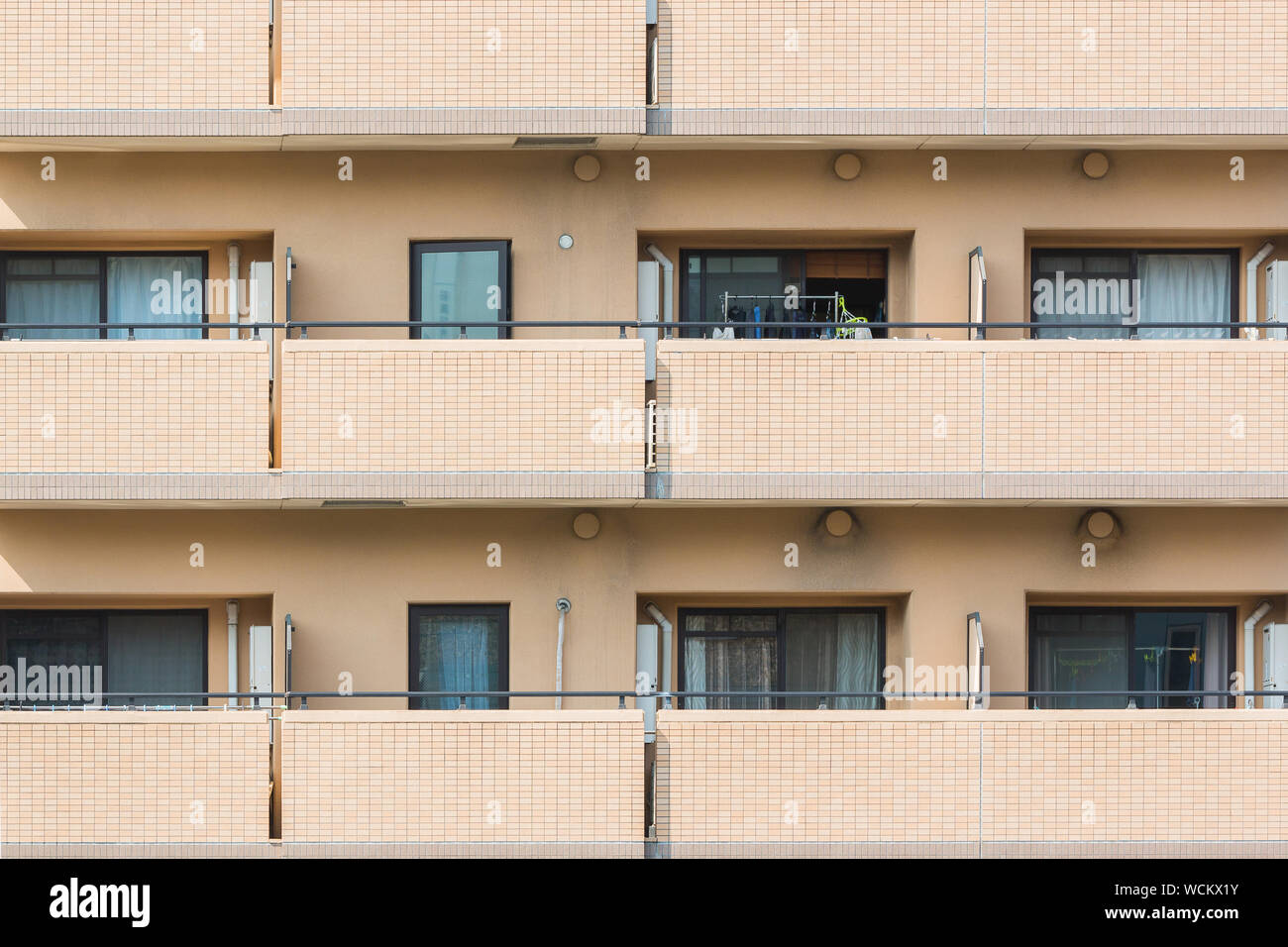 Detail of modern apartment building pattern and background Stock Photo ...