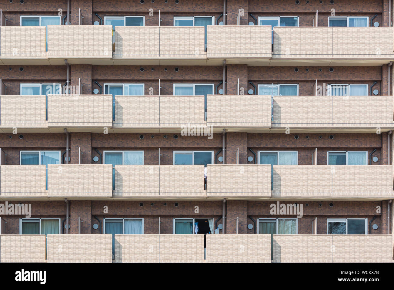 Detail of modern apartment building pattern and background Stock Photo ...