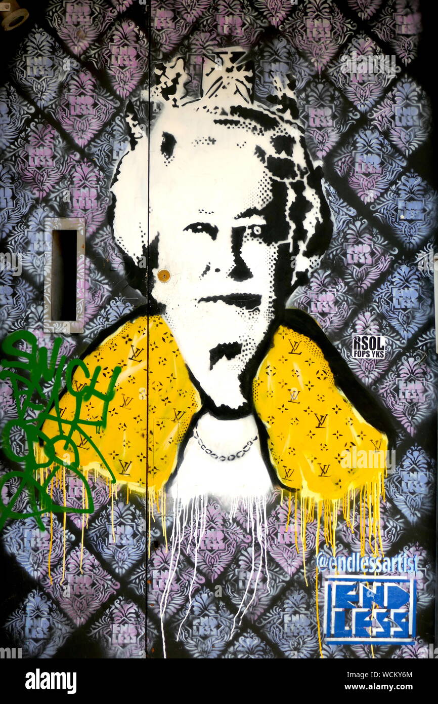 Queen Portrait Defaced