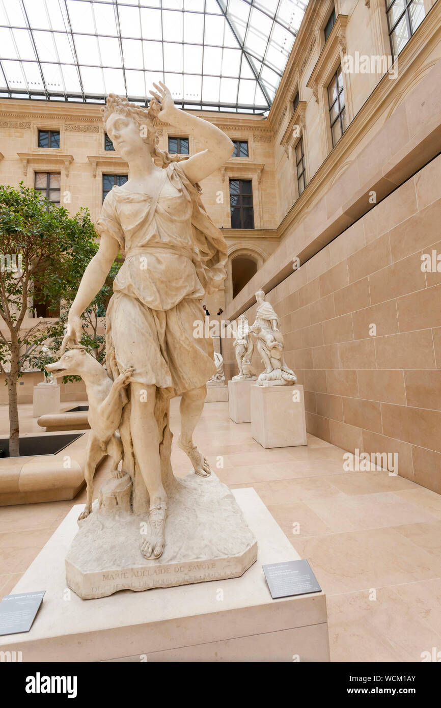 Statues at the Louvre in Paris, France, Europe, Eiffel Tower, Louvre ...