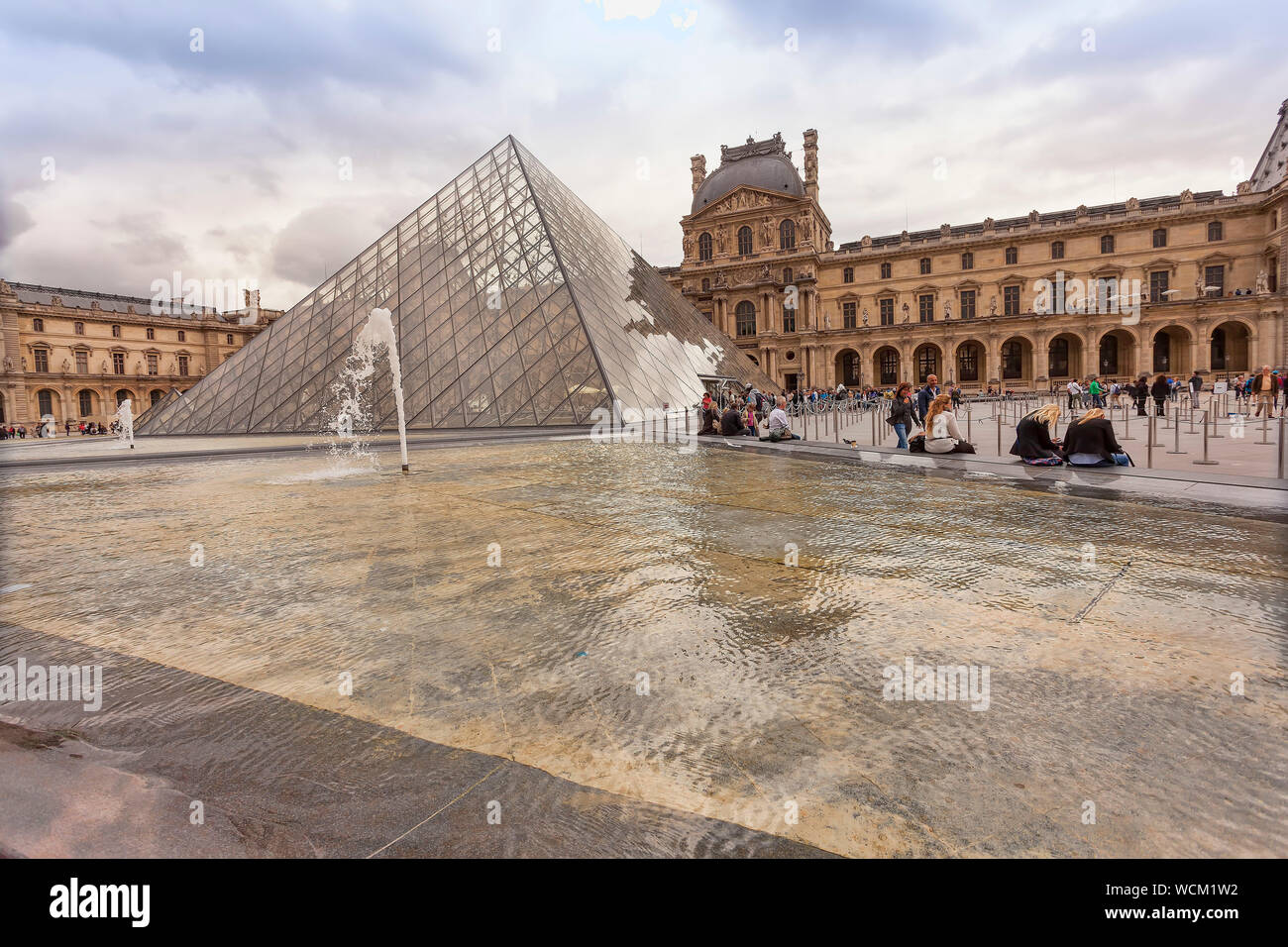 Paris, France, Europe, Eiffel Tower, Louvre, Museum, city scape ...