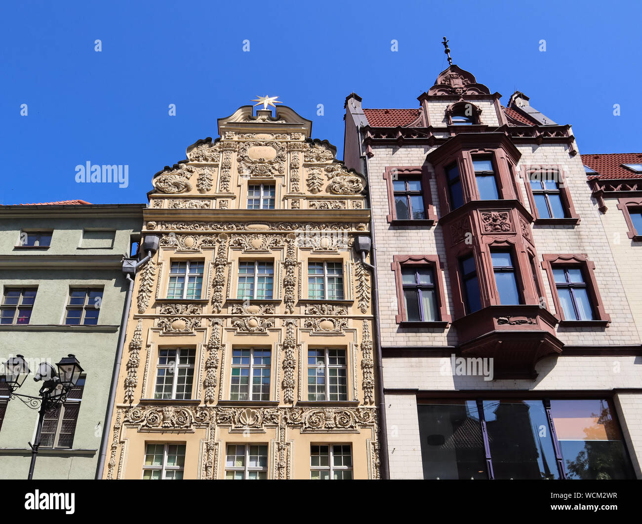 Historical buildings of medieval town Torun, Poland. August 2019 Stock ...