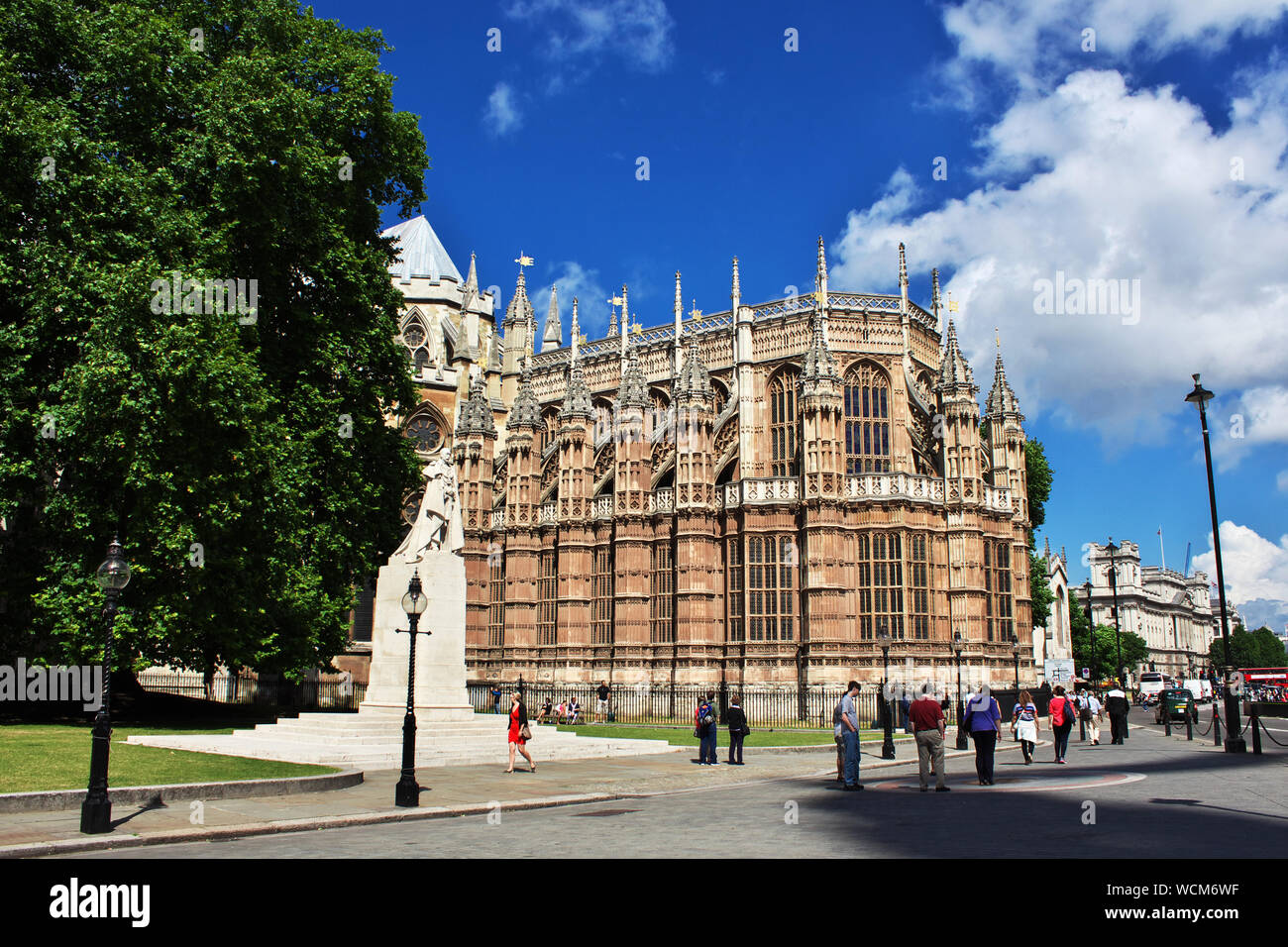 The building of British Parliament in London city, England Stock Photo ...