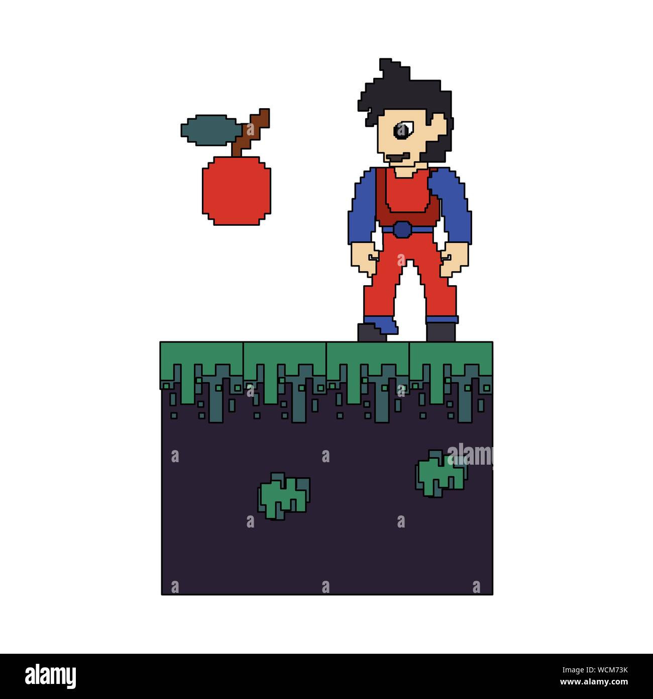 videogame pixelated retro art cartoon Stock Vector Image & Art - Alamy