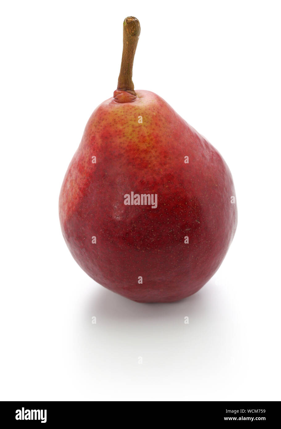 red pears, star crimson isolated on white background Stock Photo - Alamy
