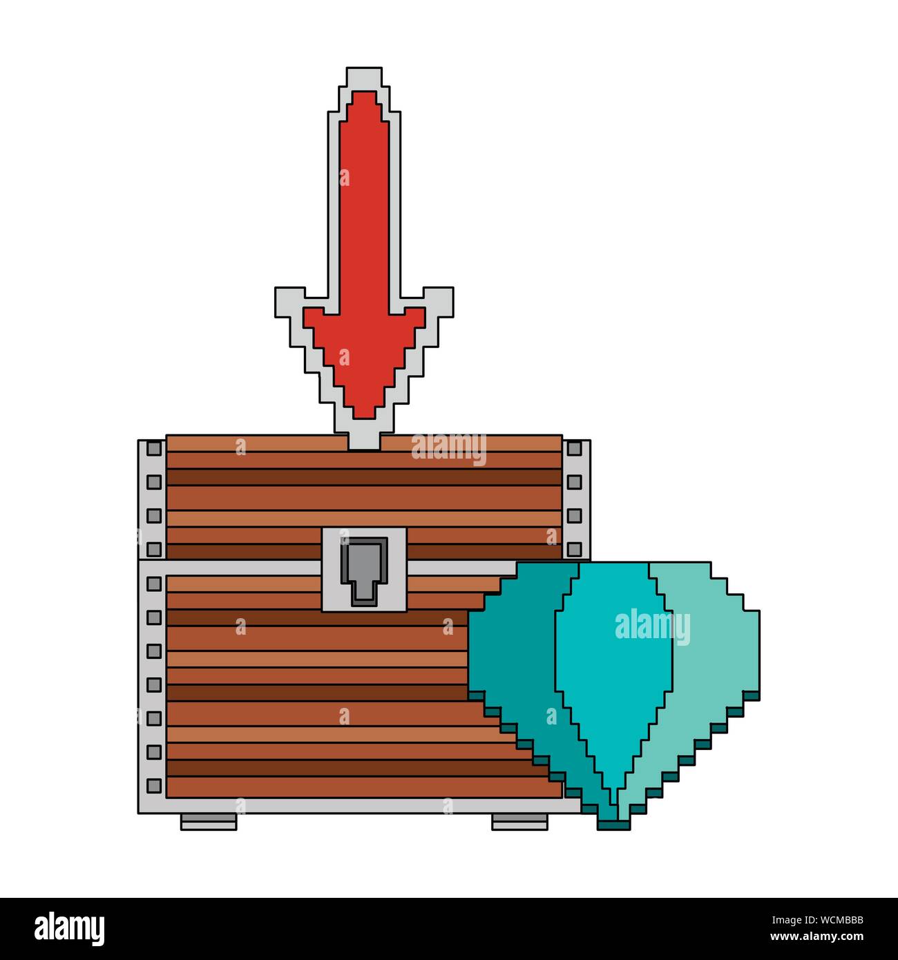 videogame pixelated retro art cartoon Stock Vector Image & Art - Alamy