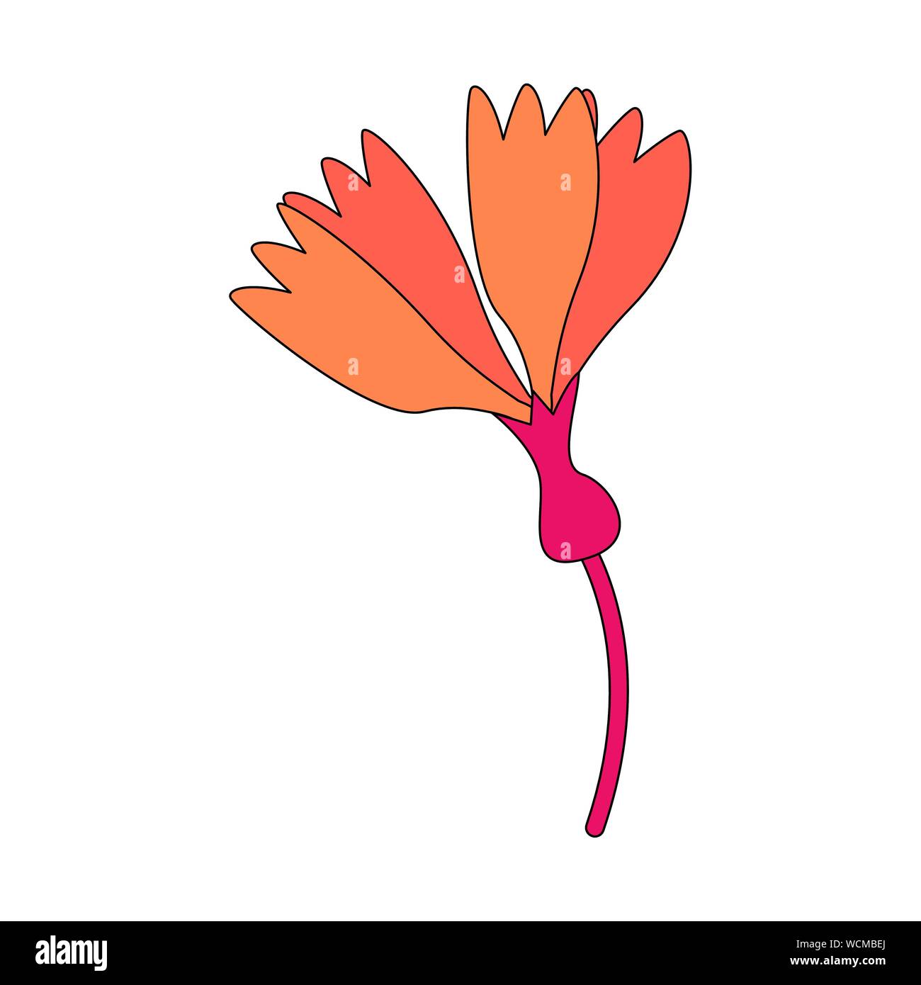 floral spring beautiful flowers cartoon Stock Vector Image & Art - Alamy