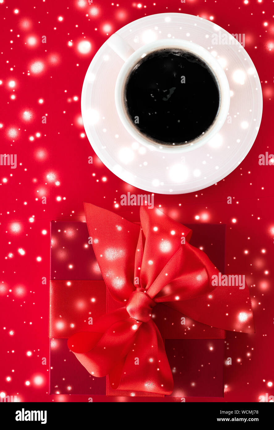 Hot drink, luxury festive menu and Valentines Day card concept - Winter ...