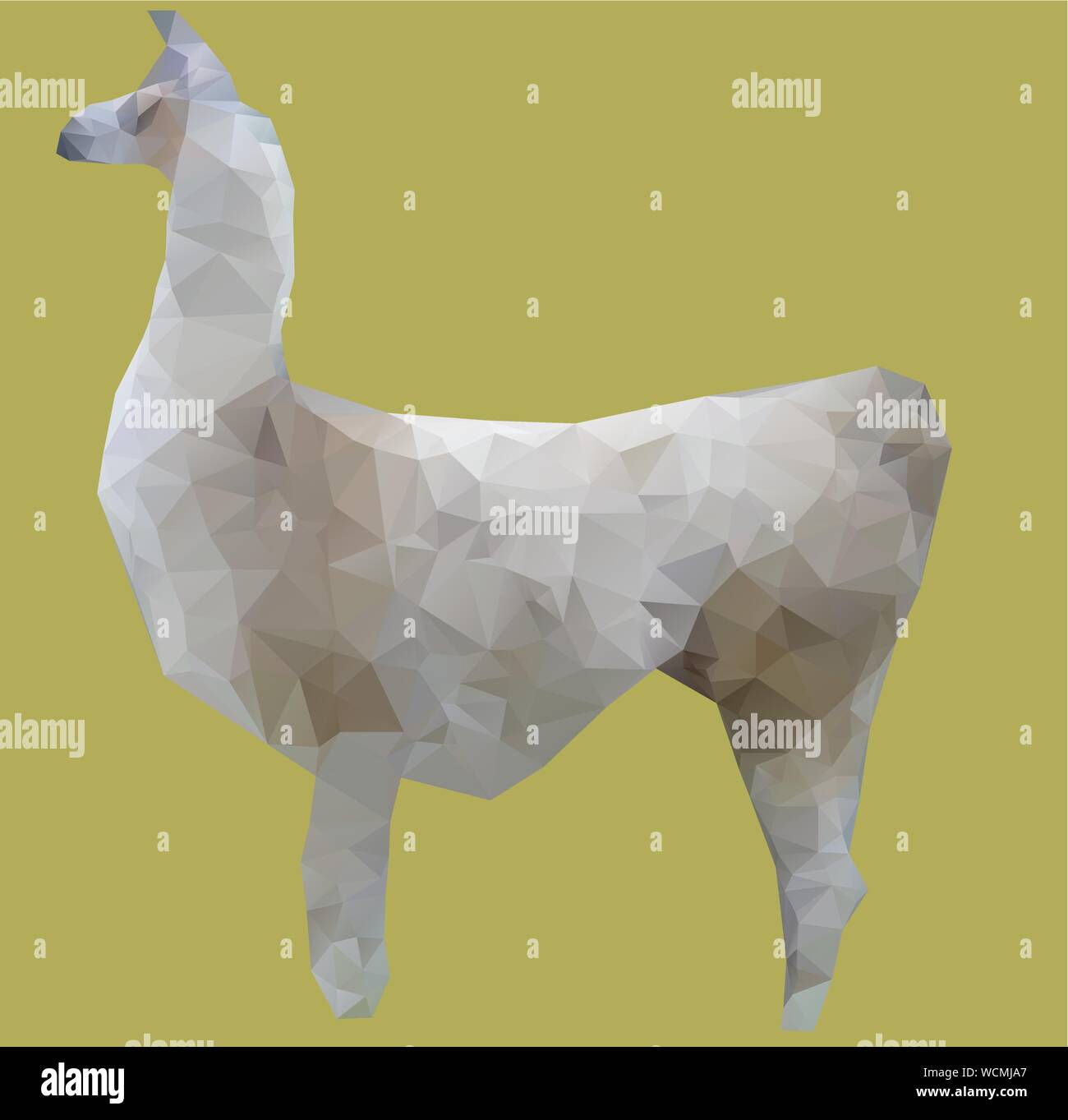 Alpaca head view Stock Vector Images - Alamy