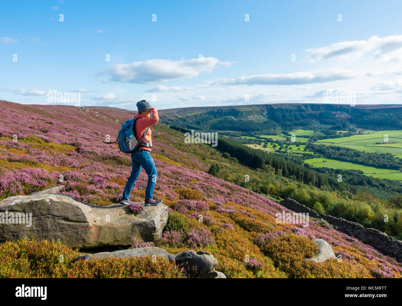 Woman walking yorkshire moors hi-res stock photography and images - Alamy