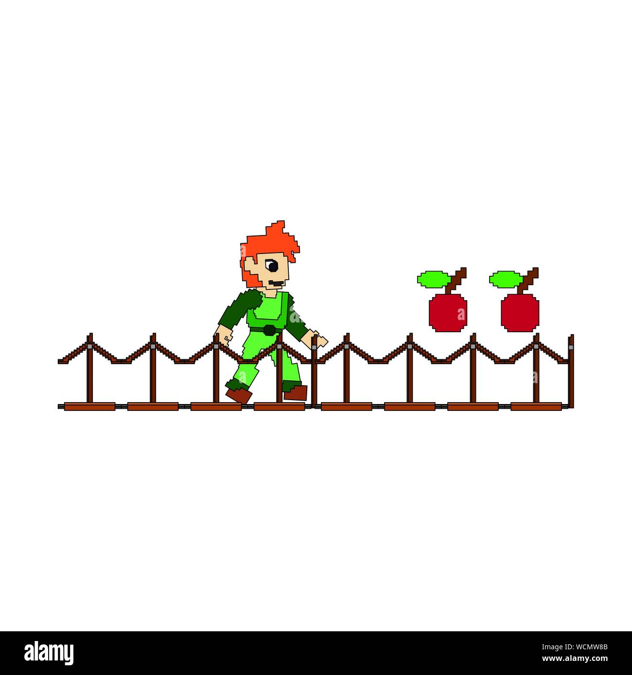 videogame pixelated retro art cartoon Stock Vector Image & Art - Alamy