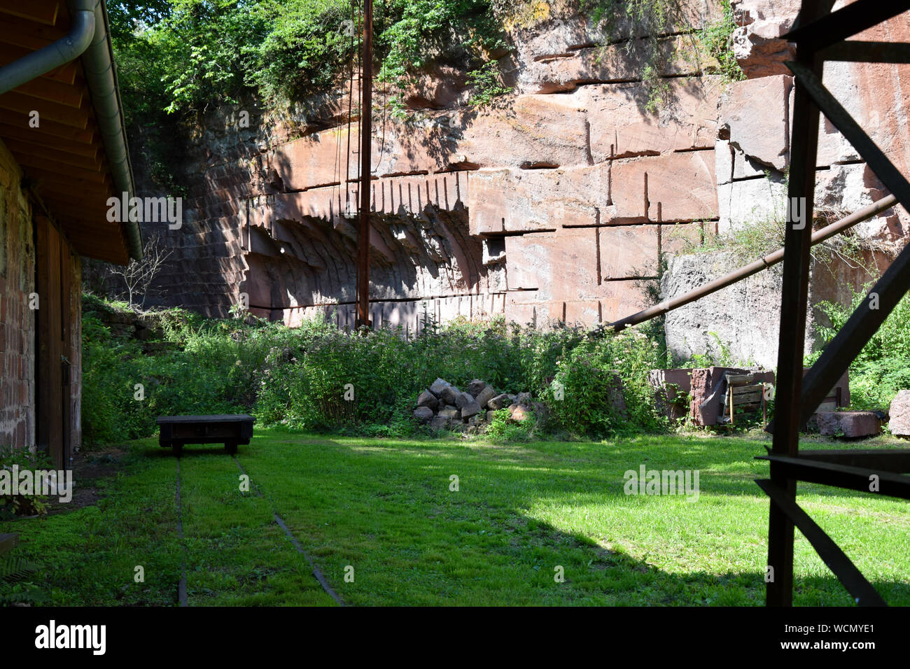 Michelnau Stone Pit with Red Volcanic Tuff Rock - Historic Site in ...