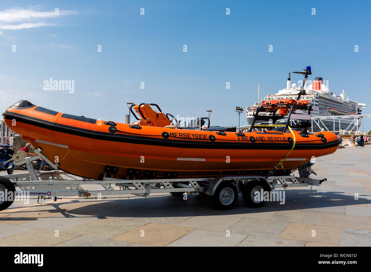Merseyside Fire and rescue craft. Liverpool Mersey river England UK ...