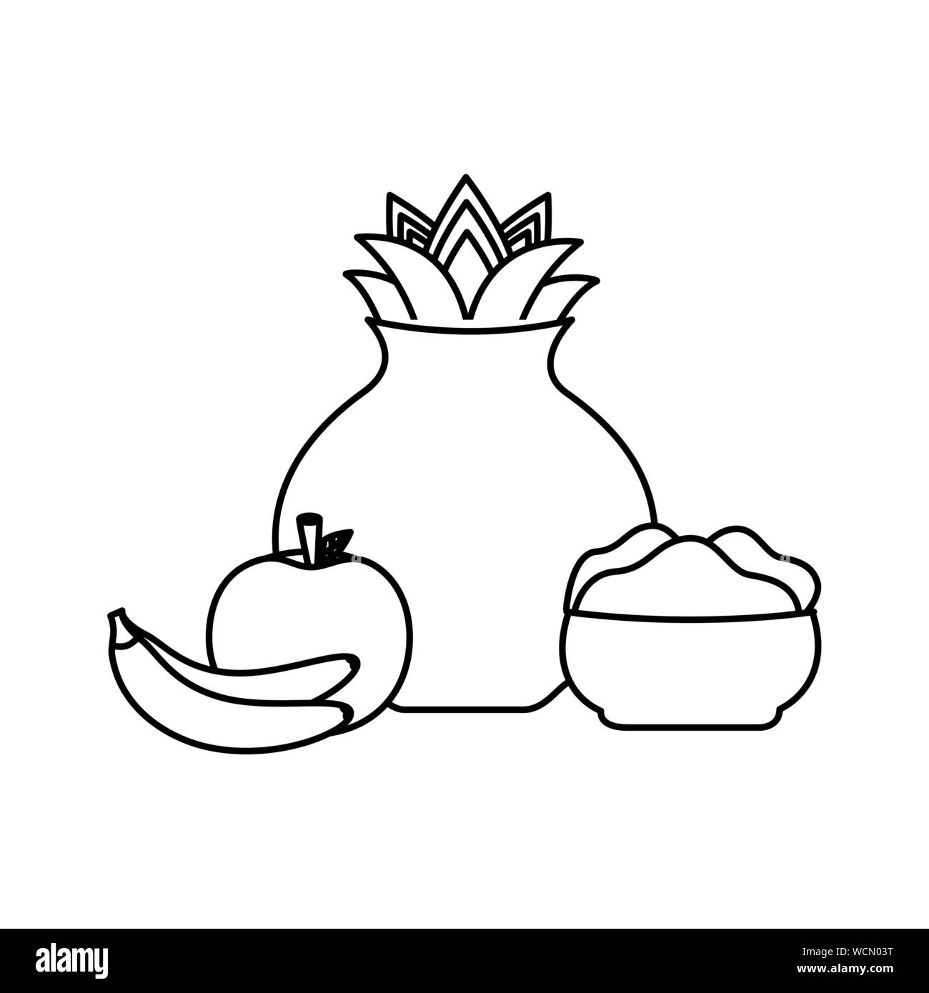 Clay pot of onam celebration design Stock Vector Image & Art - Alamy