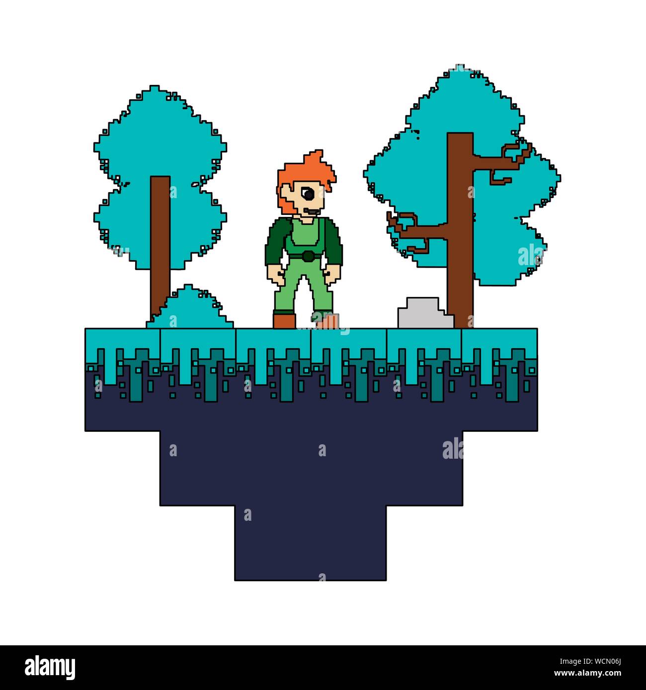 videogame pixelated retro art cartoon Stock Vector Image & Art - Alamy