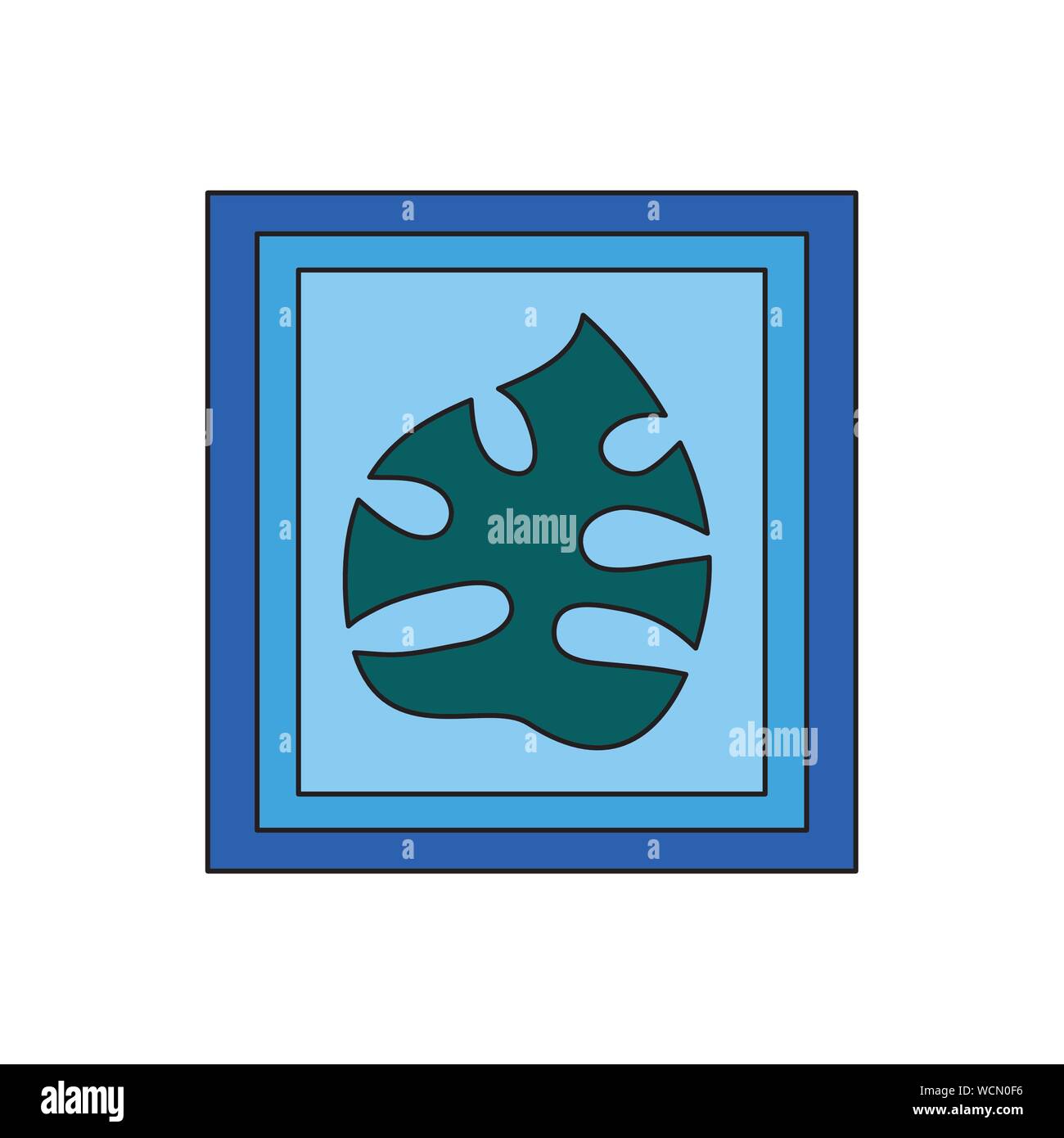 Isolated leaf inside frame design Stock Vector Image & Art - Alamy