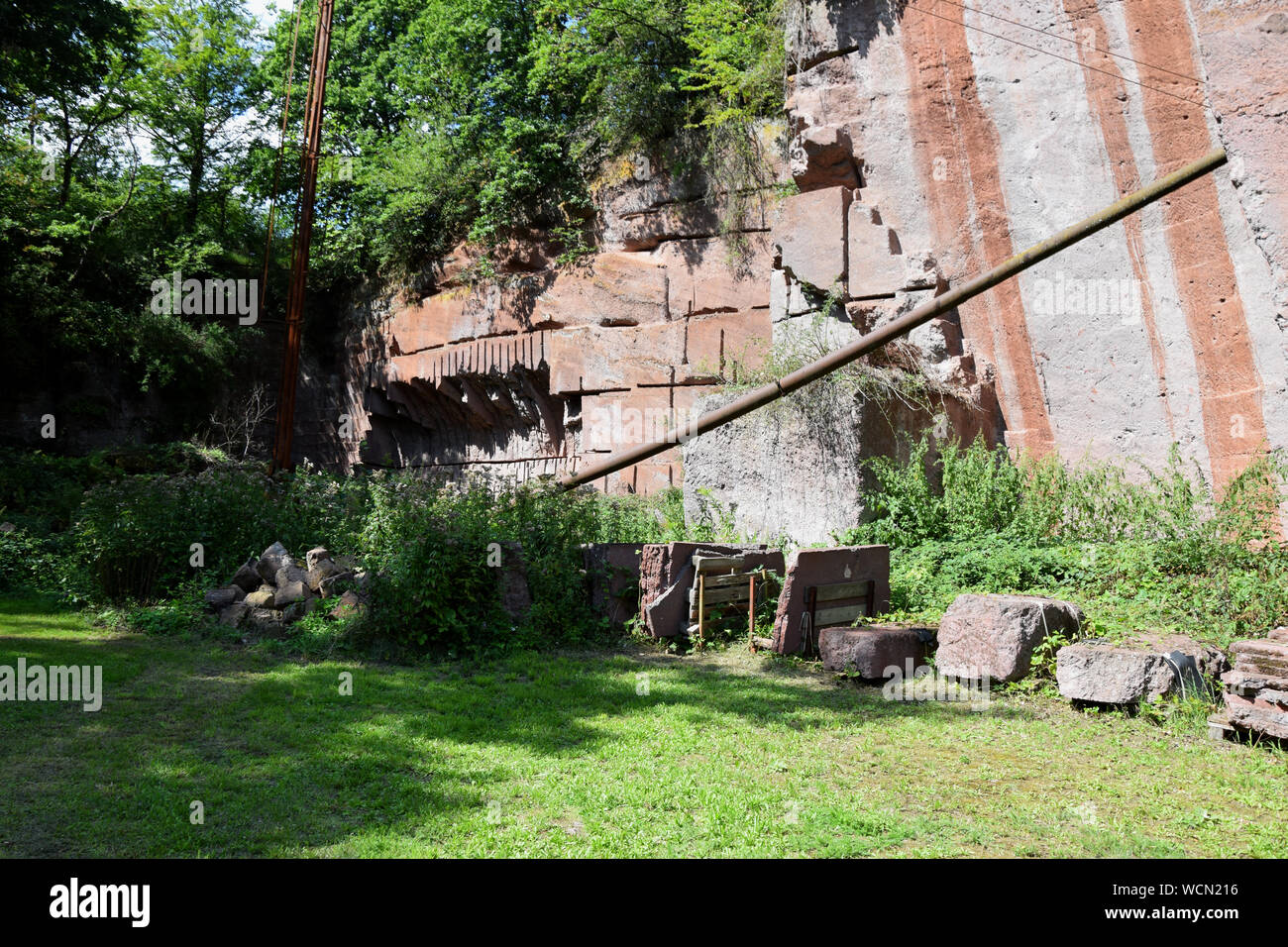Michelnau Stone Pit with Red Volcanic Tuff Rock - Historic Site in ...