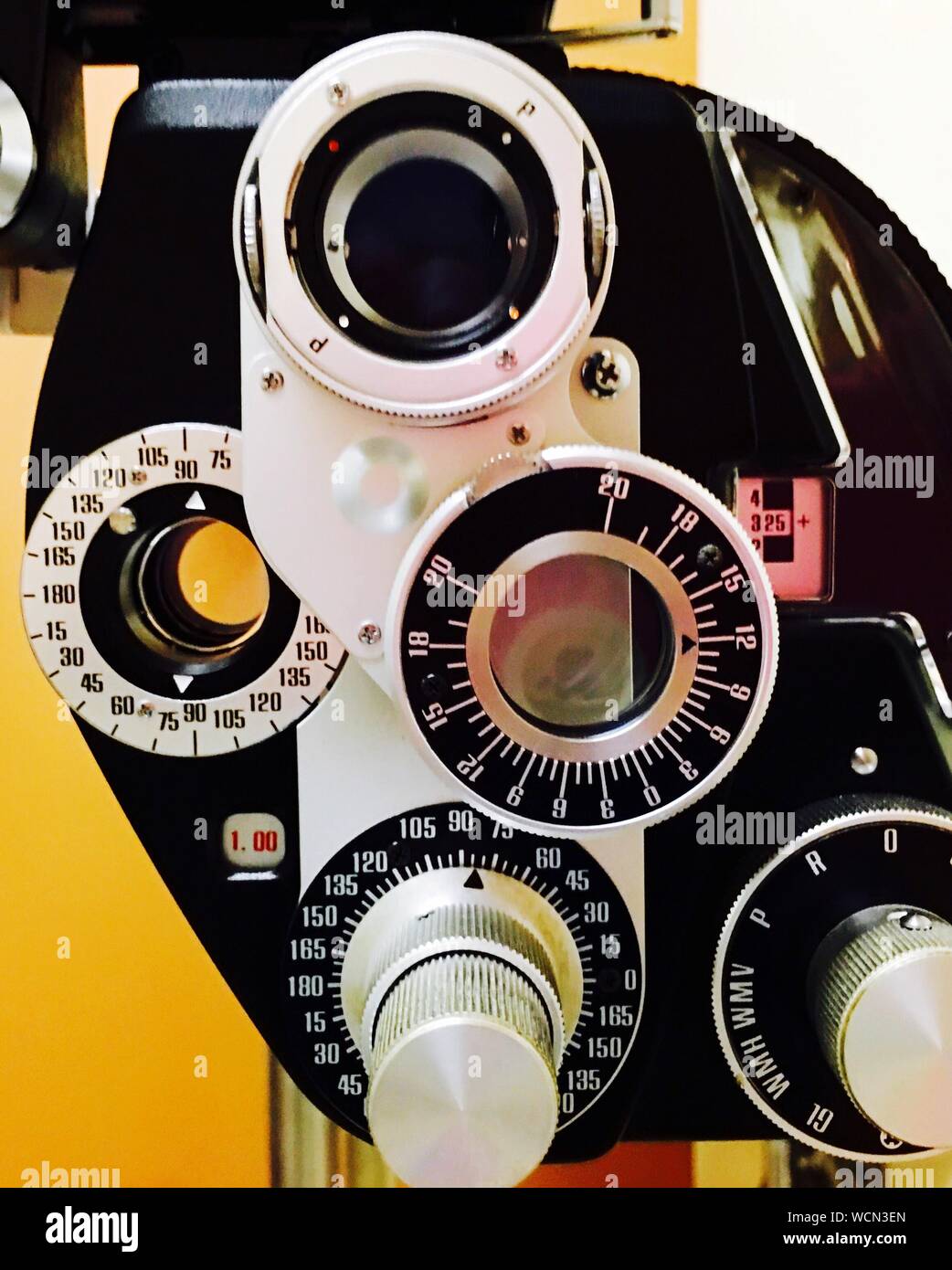 Optical Diopter Eye Test Equipment Stock Photo Alamy